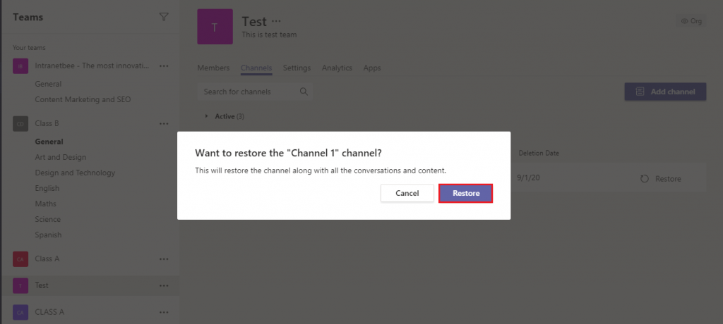 How to Delete/Restore a Channel in Microsoft Teams Effectively ...