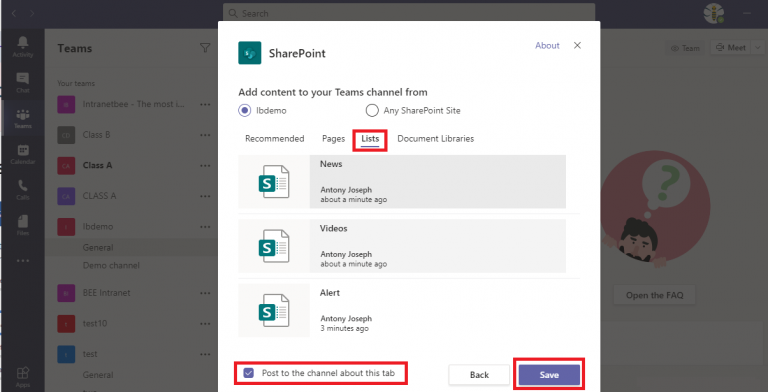 How to Add SharePoint Pages or Lists to a Channel in Teams? - Intranetbee
